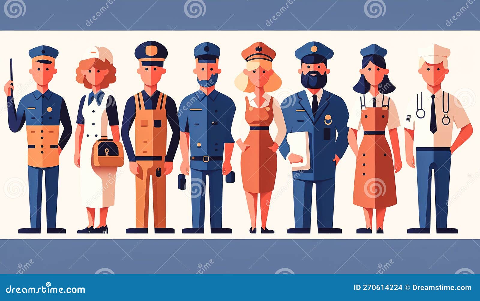 Illustration on the Theme of Different Professions, Generative AI ...