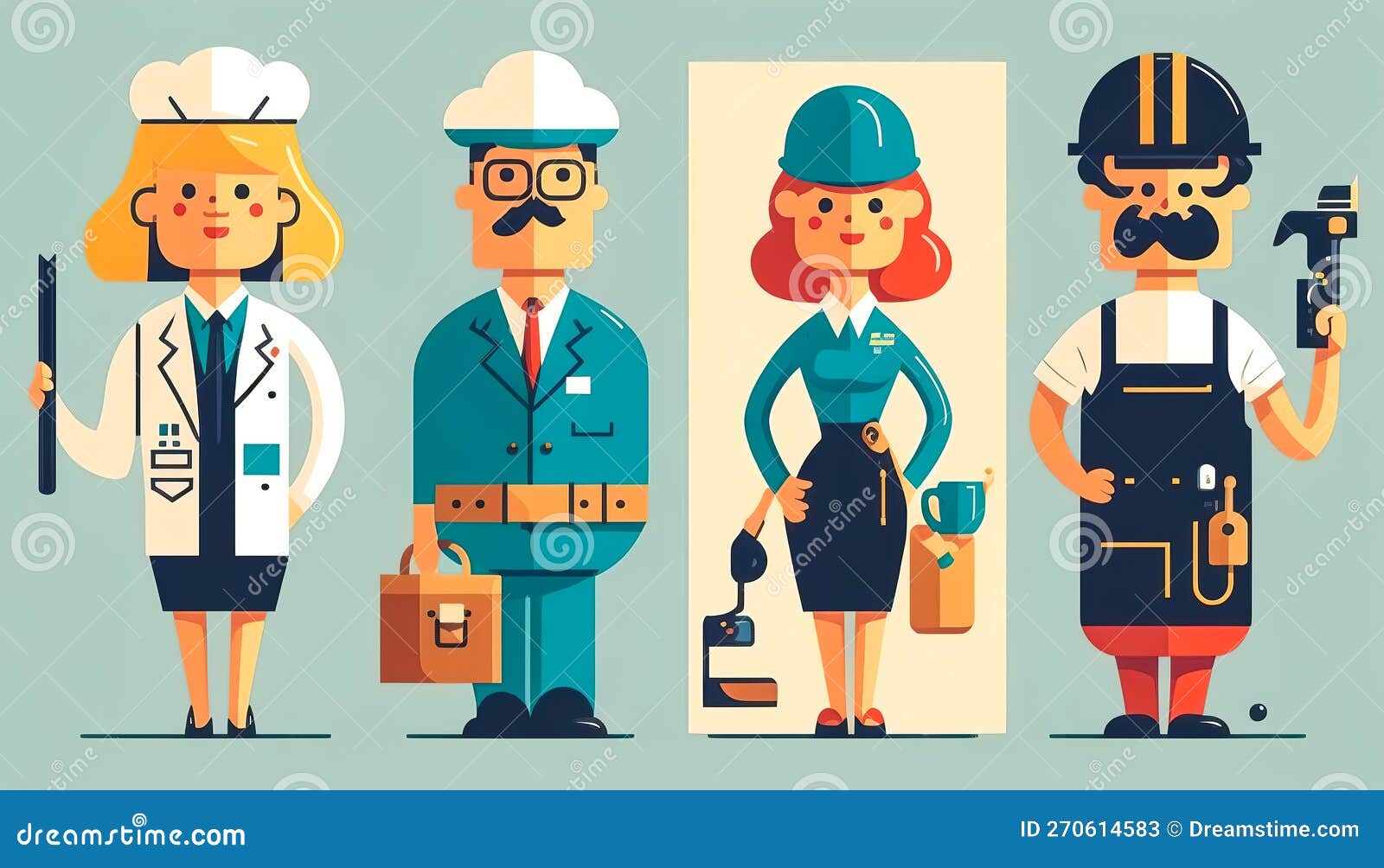 Illustration on the Theme of Different Professions, Generative AI ...
