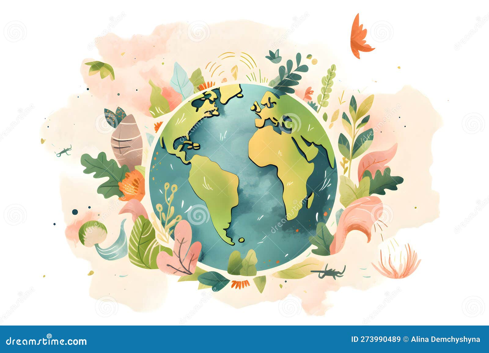 Illustration on the Theme of Earth Day and Environmental Protection ...