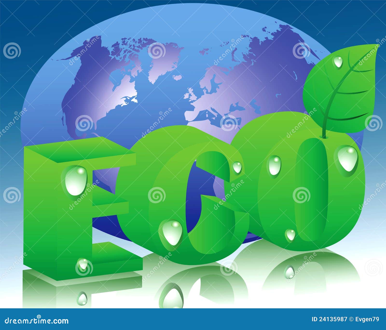 The Illustration on the Theme of Ecology Stock Vector - Illustration of ...
