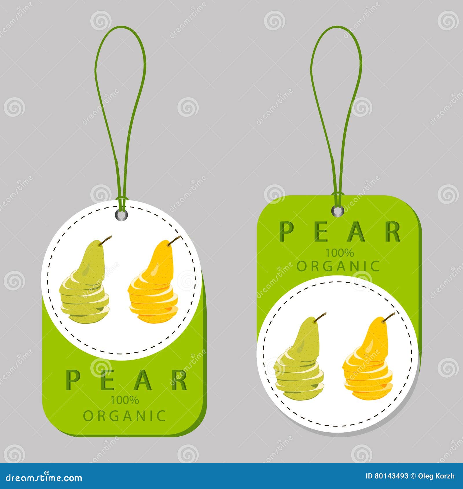 Pear Label Template Vector Illustration | CartoonDealer.com #105618196