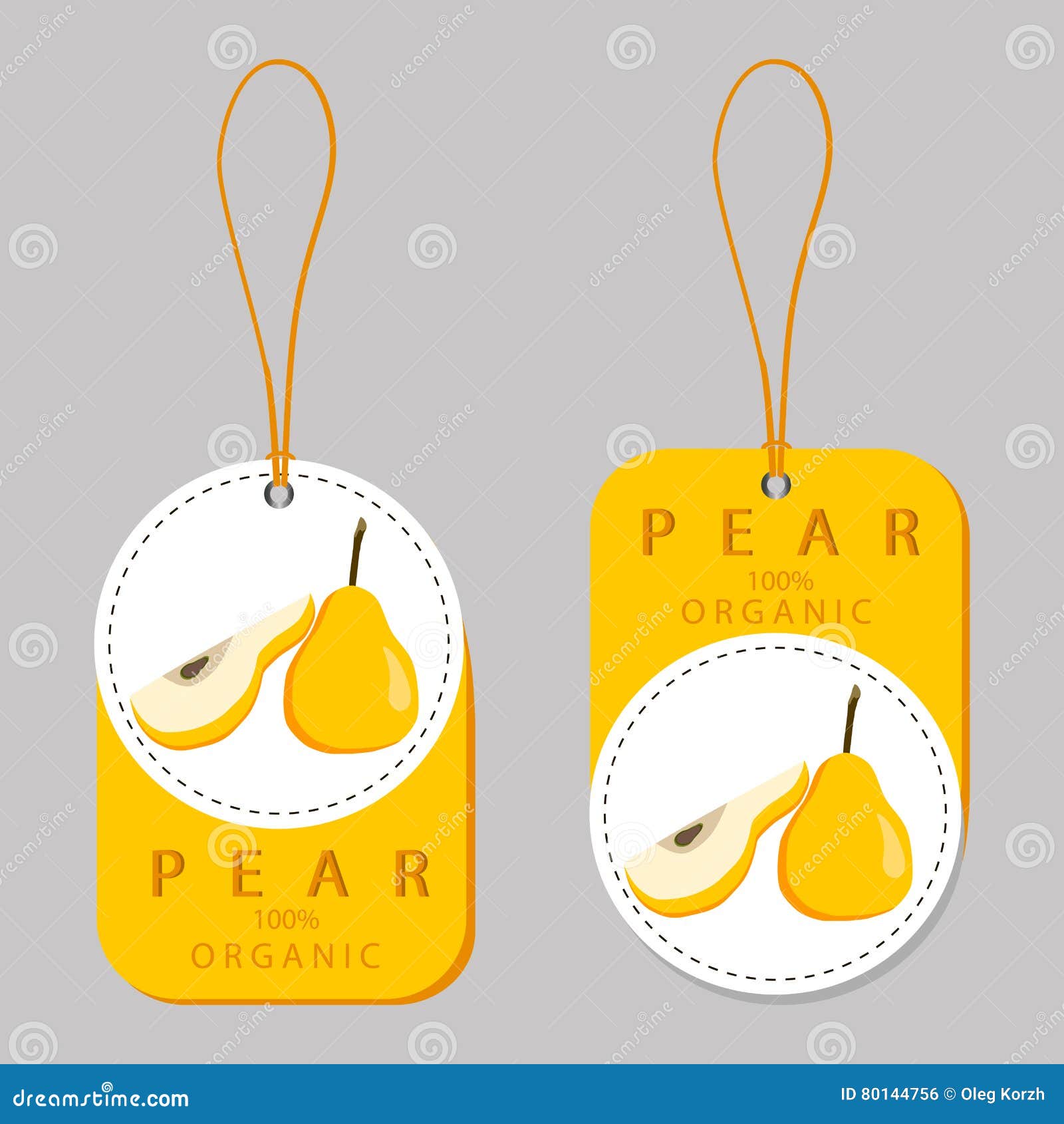 Pear Label Template Vector Illustration | CartoonDealer.com #105618196