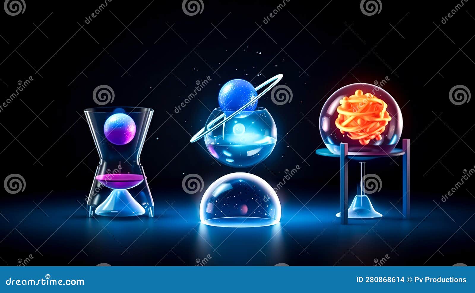 Illustration on the Theme of Science and Research, Generative AI. Stock ...