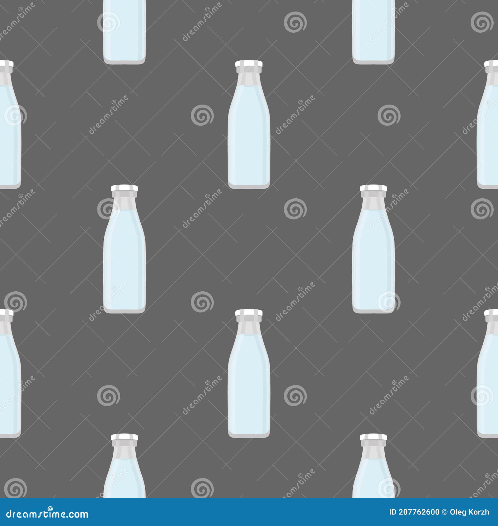Illustration on Theme Set Identical Types Glass Bottles Stock Vector ...