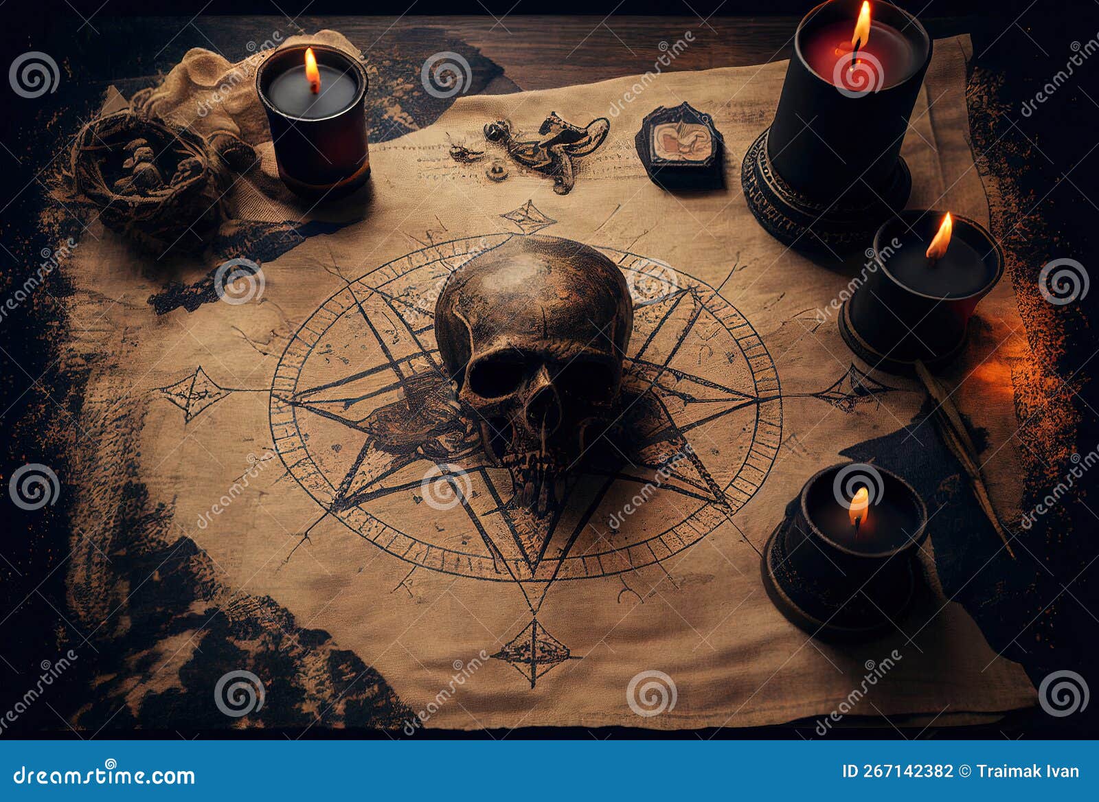 Illustration on the Theme of Witchcraft, Magic and Communication with ...