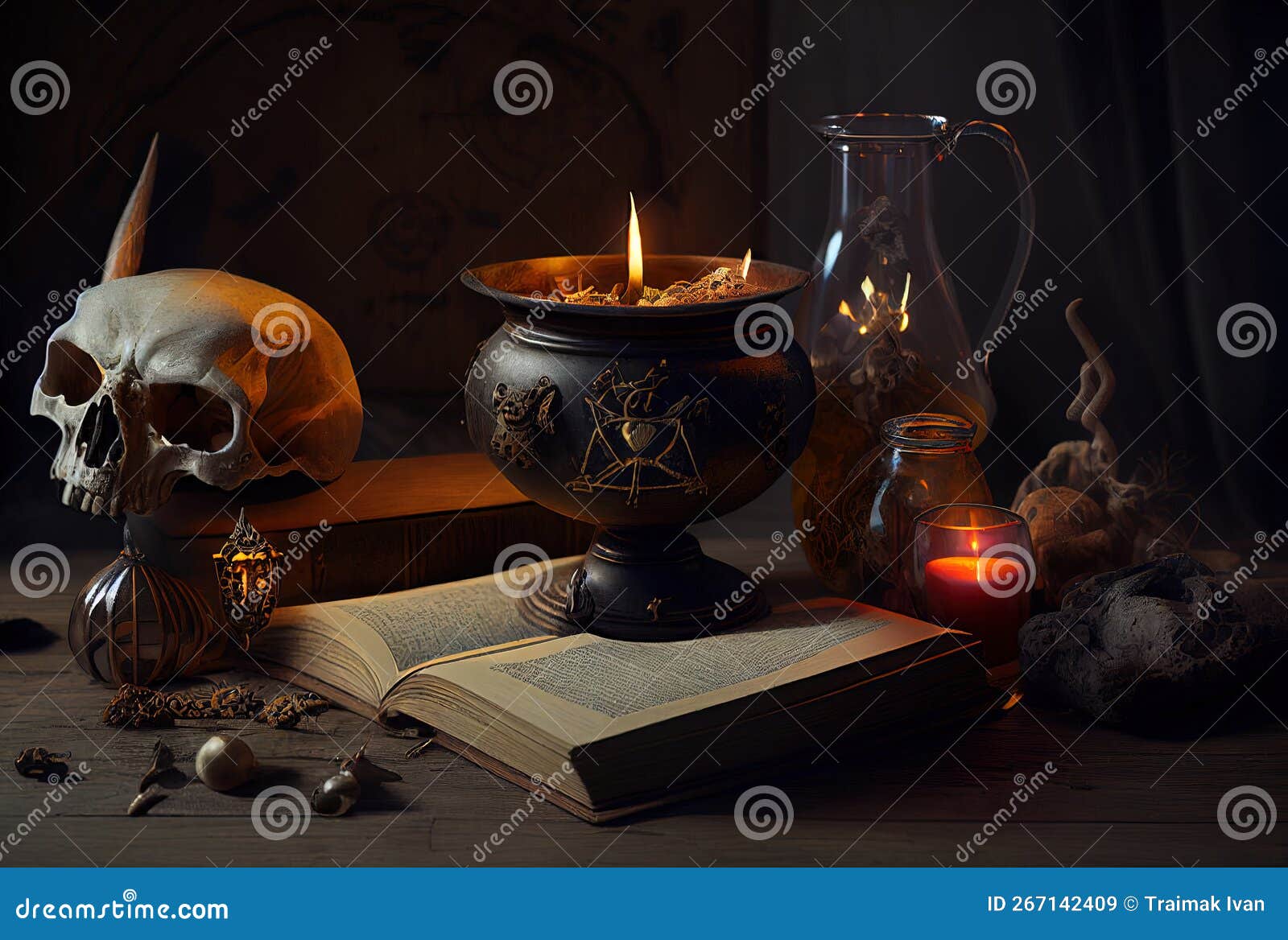 Illustration on the Theme of Witchcraft, Magic and Communication with ...