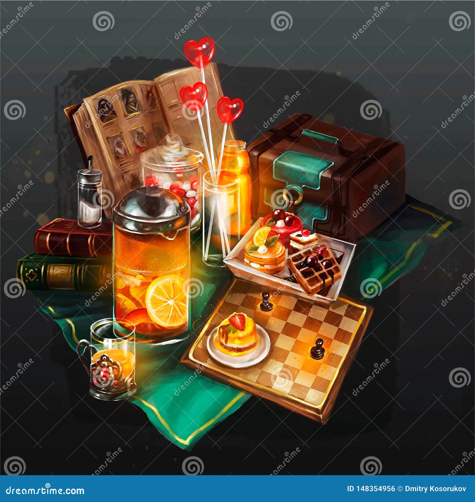 Illustration of Things To Rest on the Table Stock Illustration ...