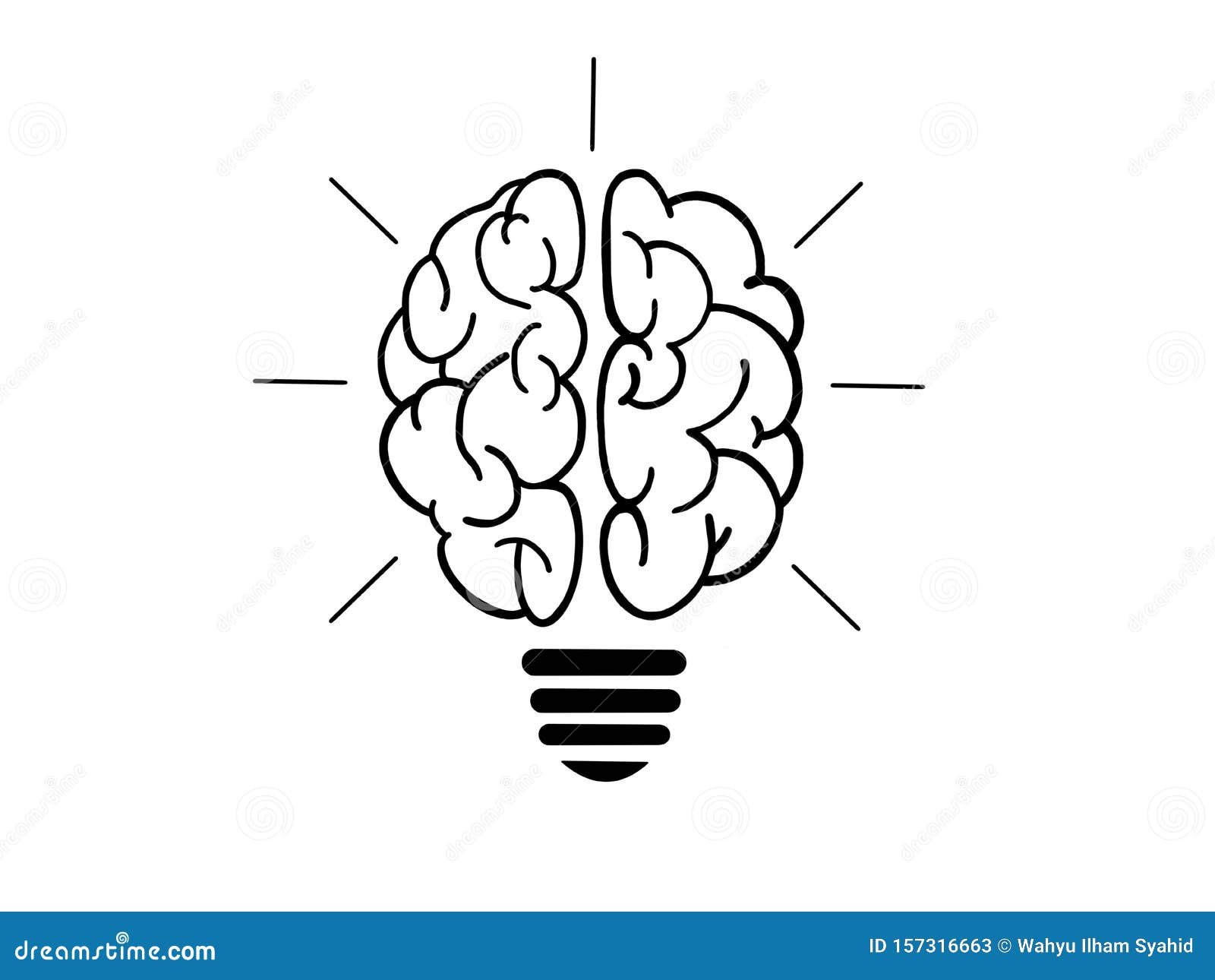 Illustration Think in Black and White Draw by Me Stock Illustration ...