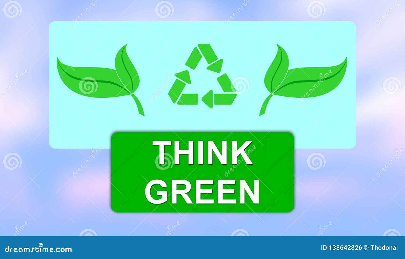 Concept of think green stock illustration. Illustration of sustainable ...
