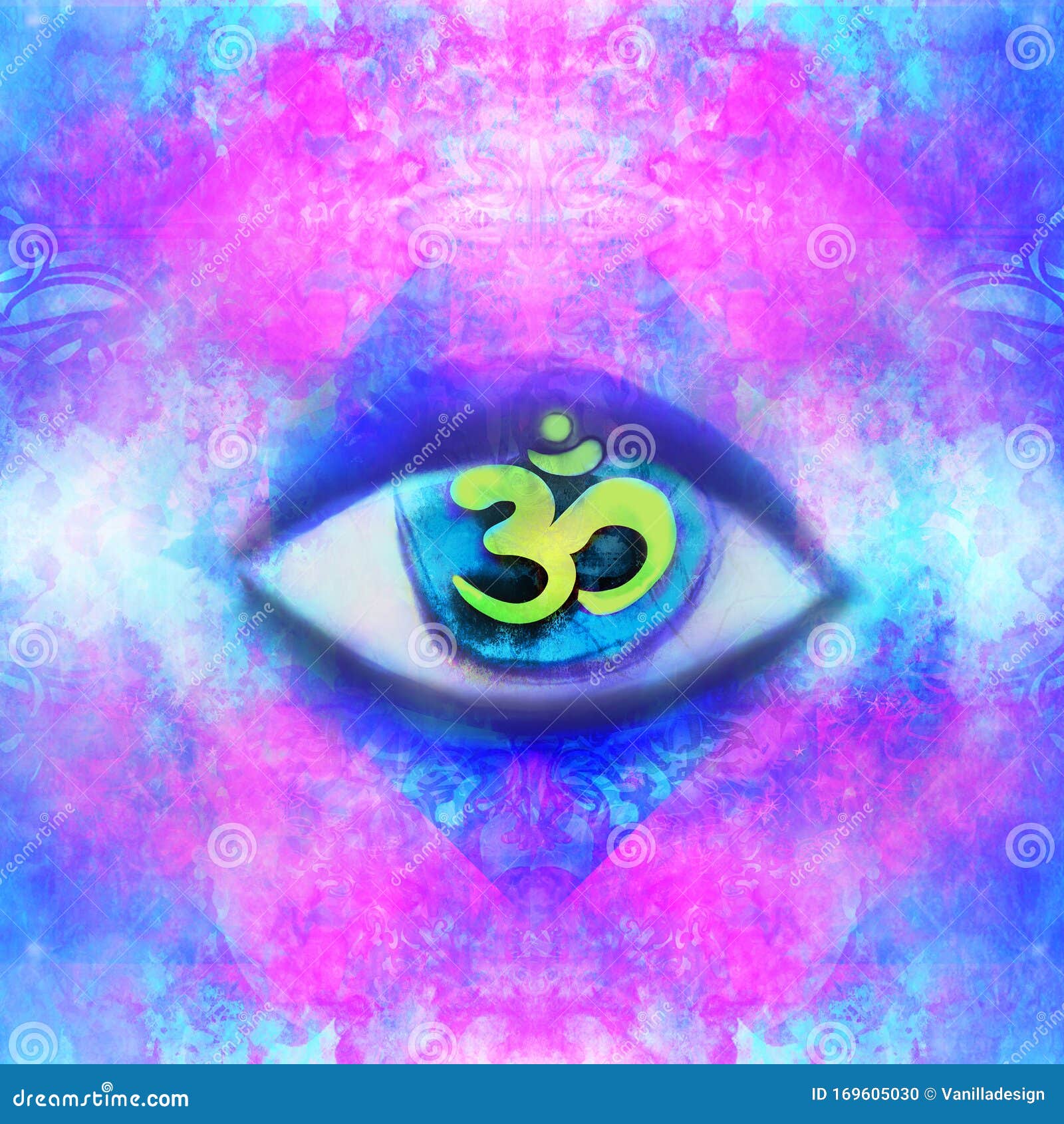 Illustration of a Third Eye Mystical Sign Stock Illustration ...