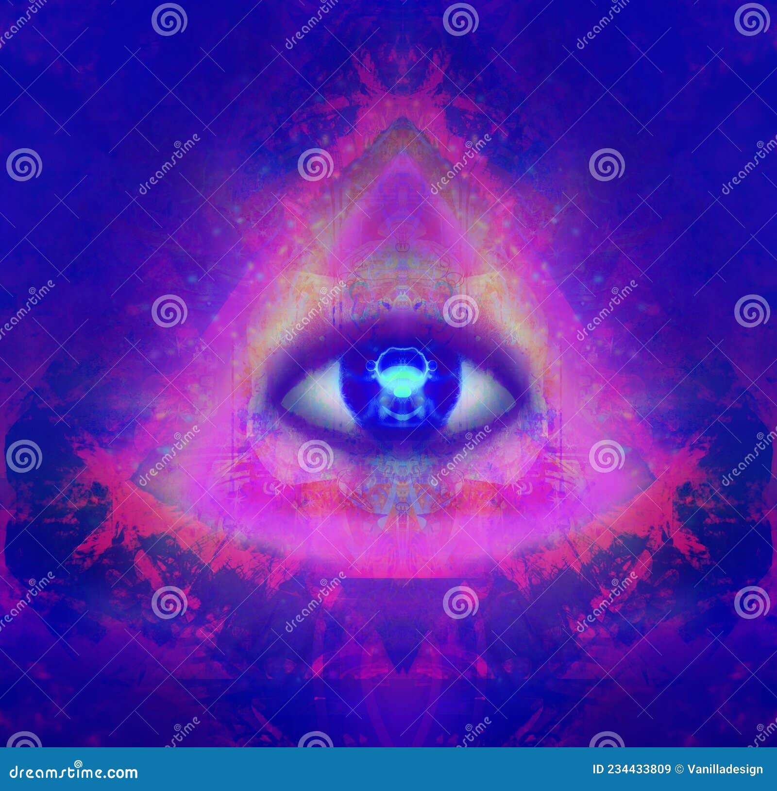 Illustration of a Third Eye Mystical Sign Stock Illustration ...