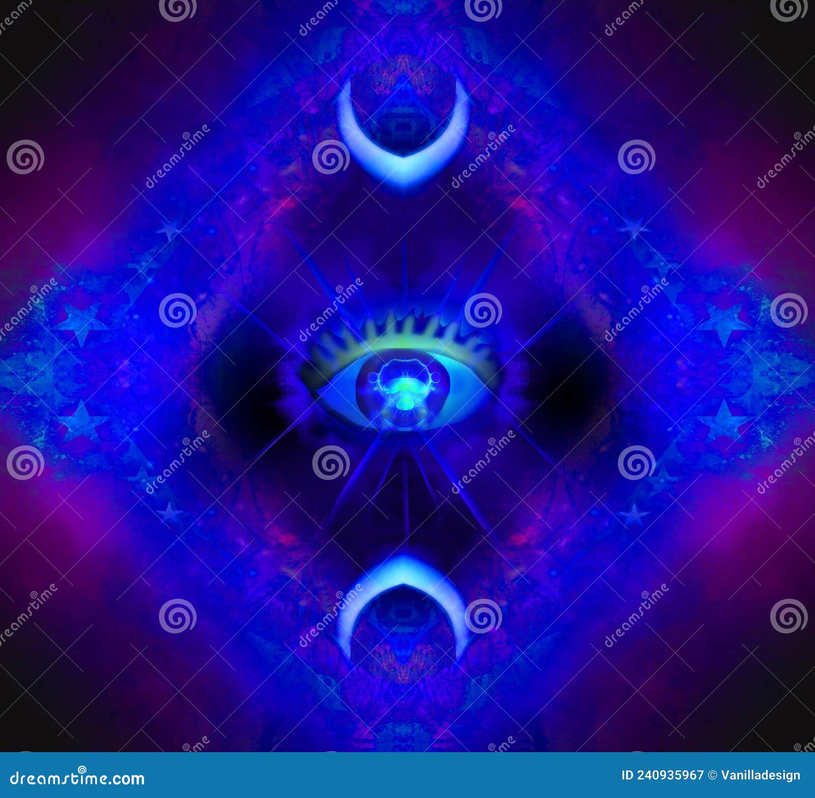 Illustration of a Third Eye Mystical Sign Stock Illustration ...