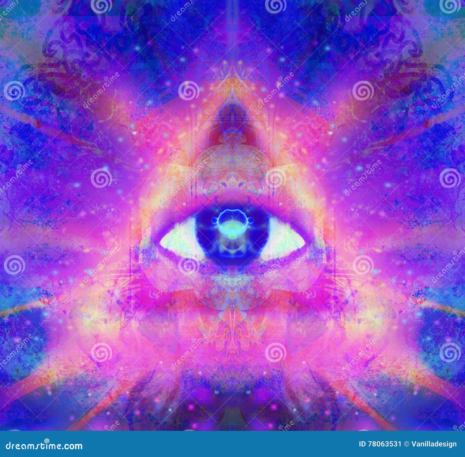 Illustration of a Third Eye Mystical Sign Stock Illustration ...
