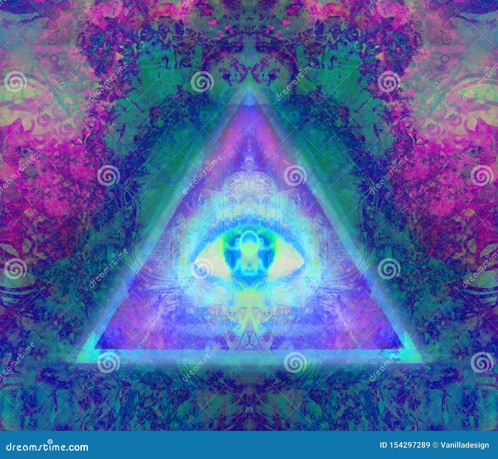 Third eye mystical sign stock illustration. Illustration of religion ...