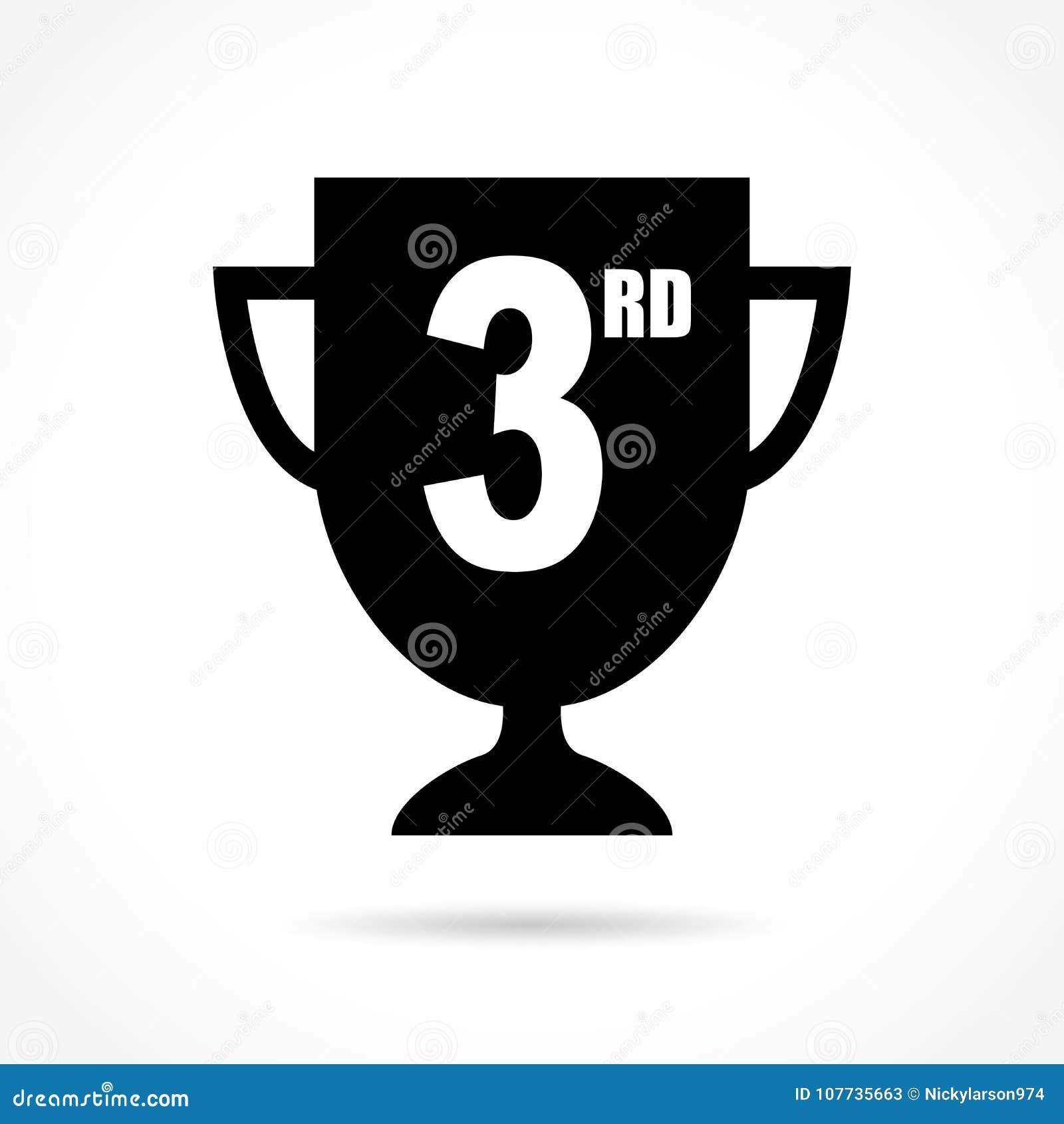 Third Icon on White Background Stock Vector - Illustration of symbol ...