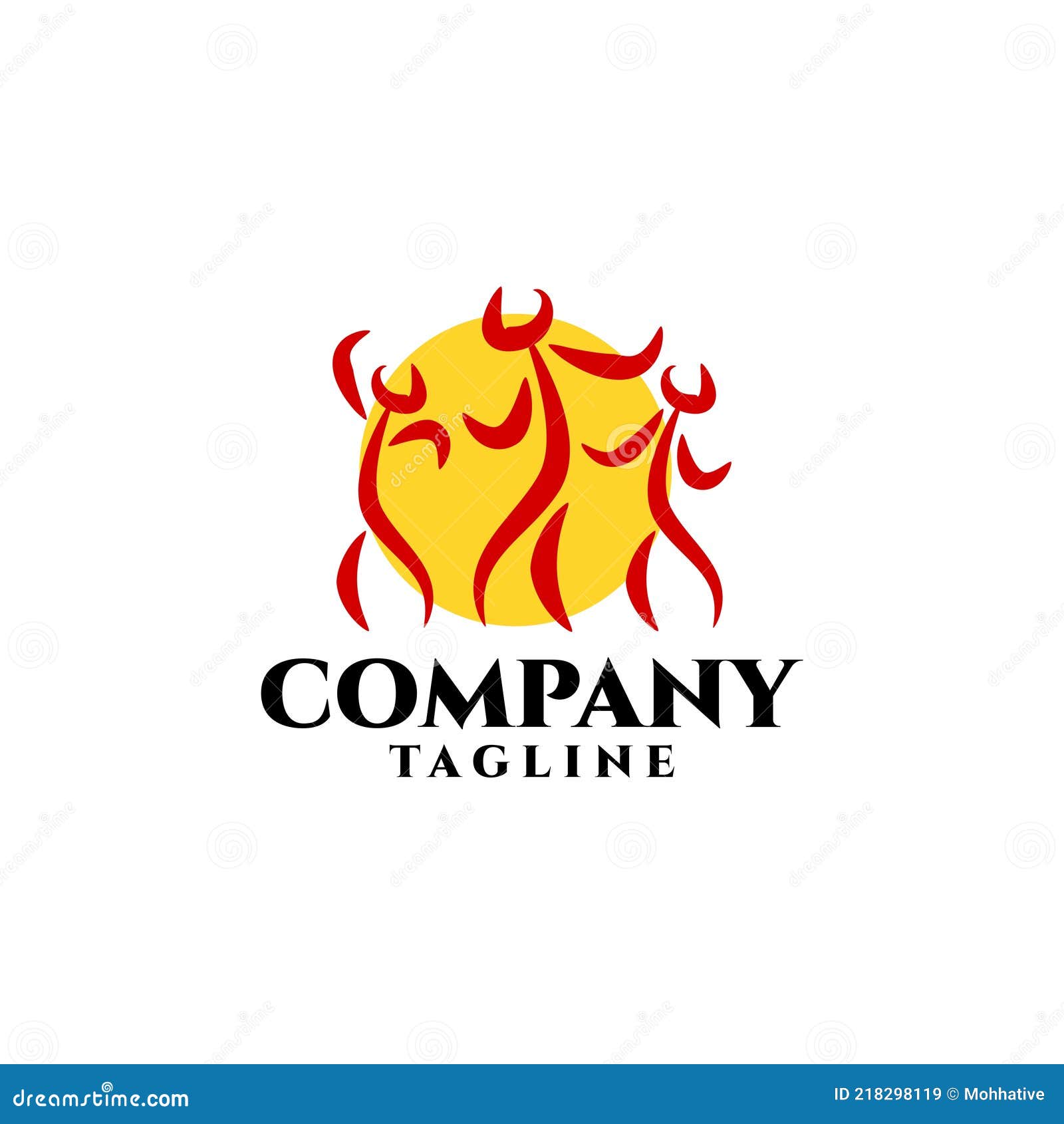 Illustration of Three People Dancing in Stick-man Style. Logo Related ...