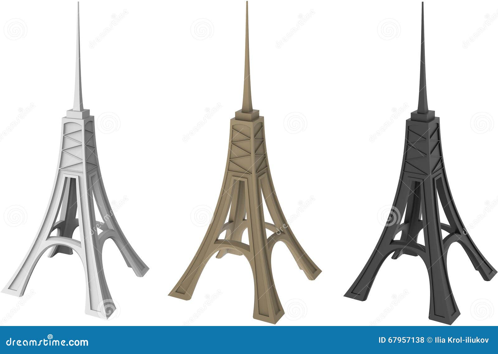 Illustration of the Three Towers Stock Illustration - Illustration of ...