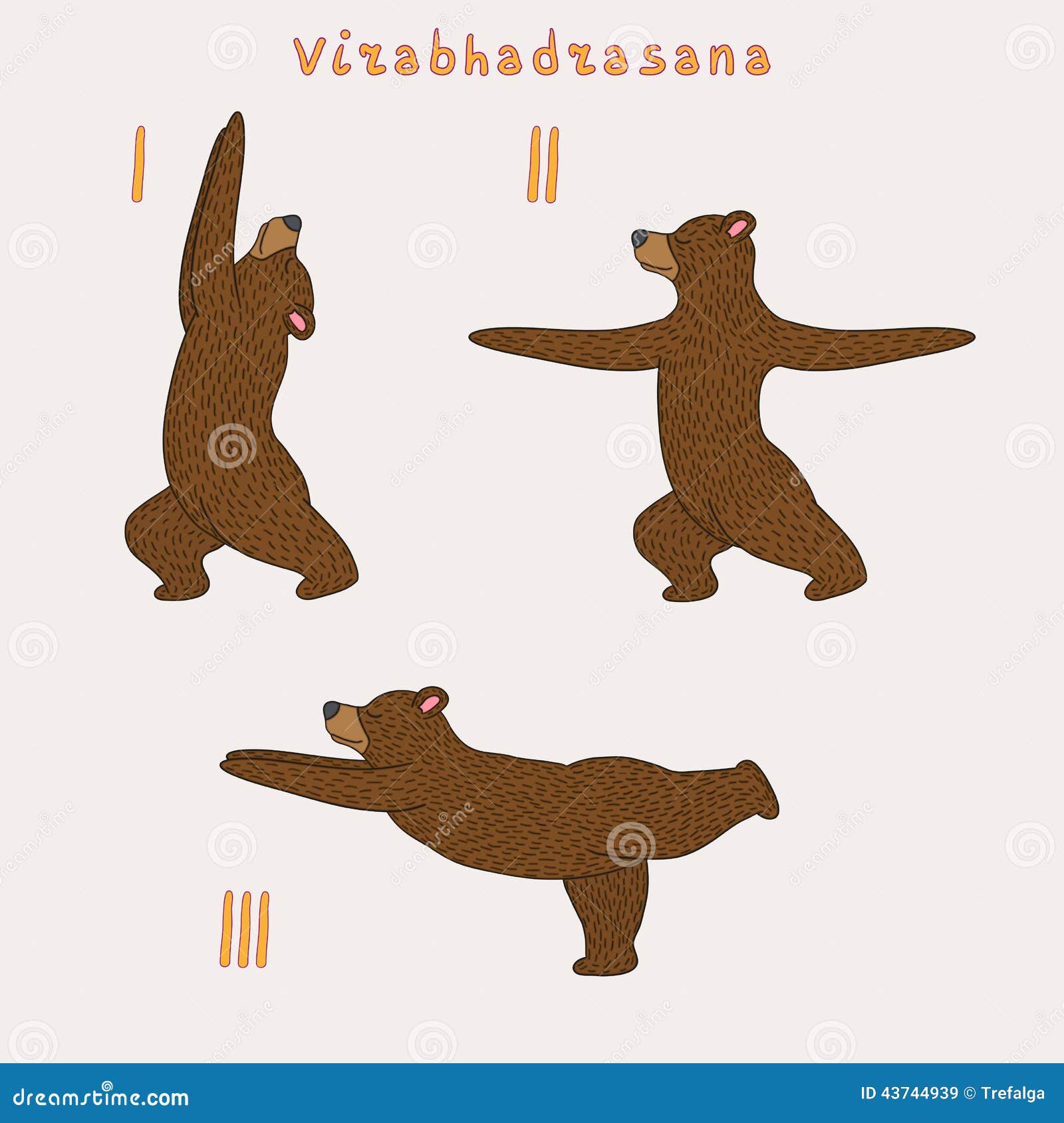 Illustration of Three Yoga Bears Stock Vector - Illustration of happy ...