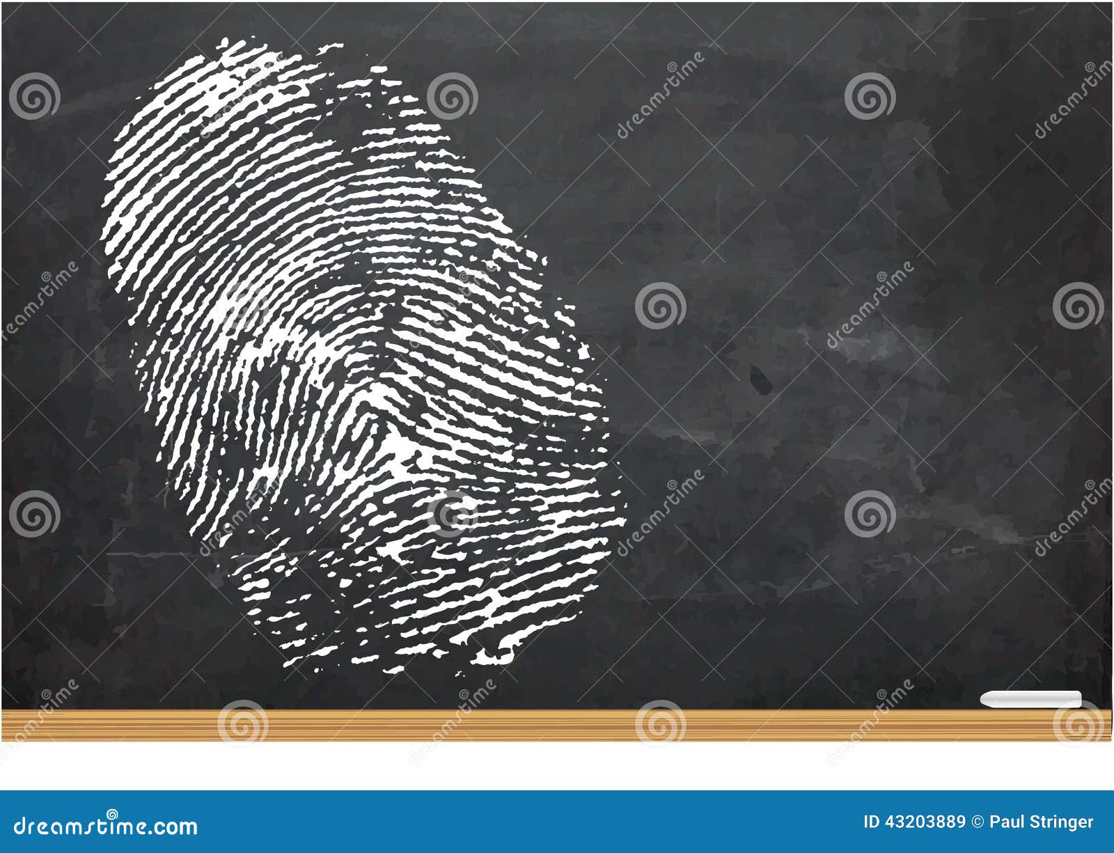 Illustration of a Thumb Print on a Chalk Board Stock Illustration ...