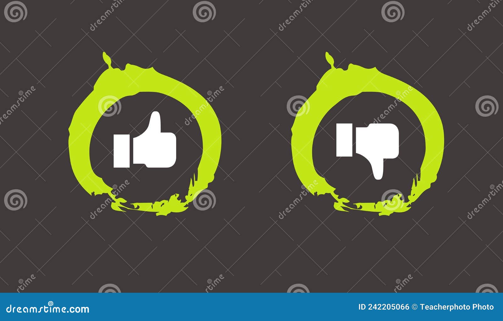 An Illustration of Thumbs Up and Thumbs Down Symbols. Positive and ...