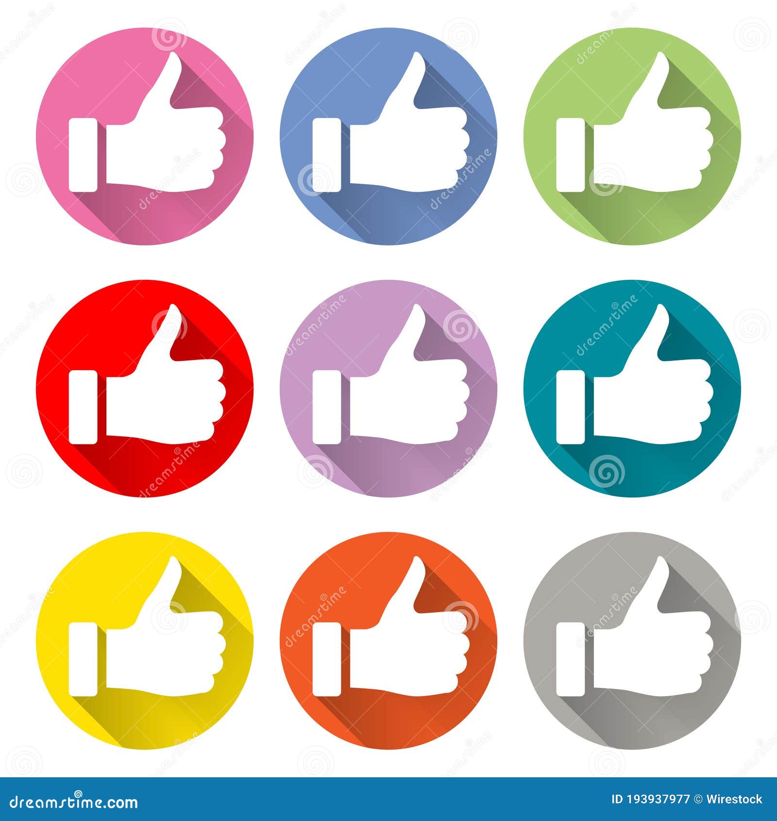 Illustration Thumbs Up And Down Buttons; Isolated On White Background ...