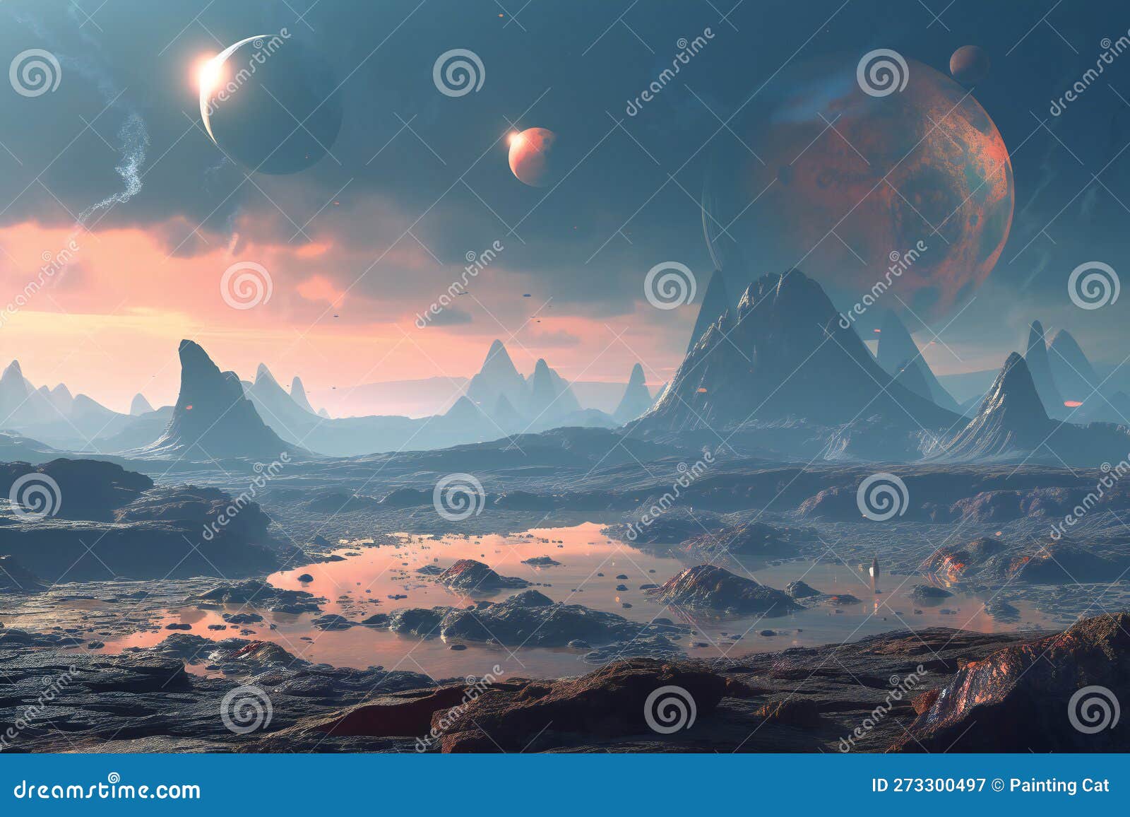 Thunderstorm on Alien Planet in Storm, Abstract, Planetarium Stock ...