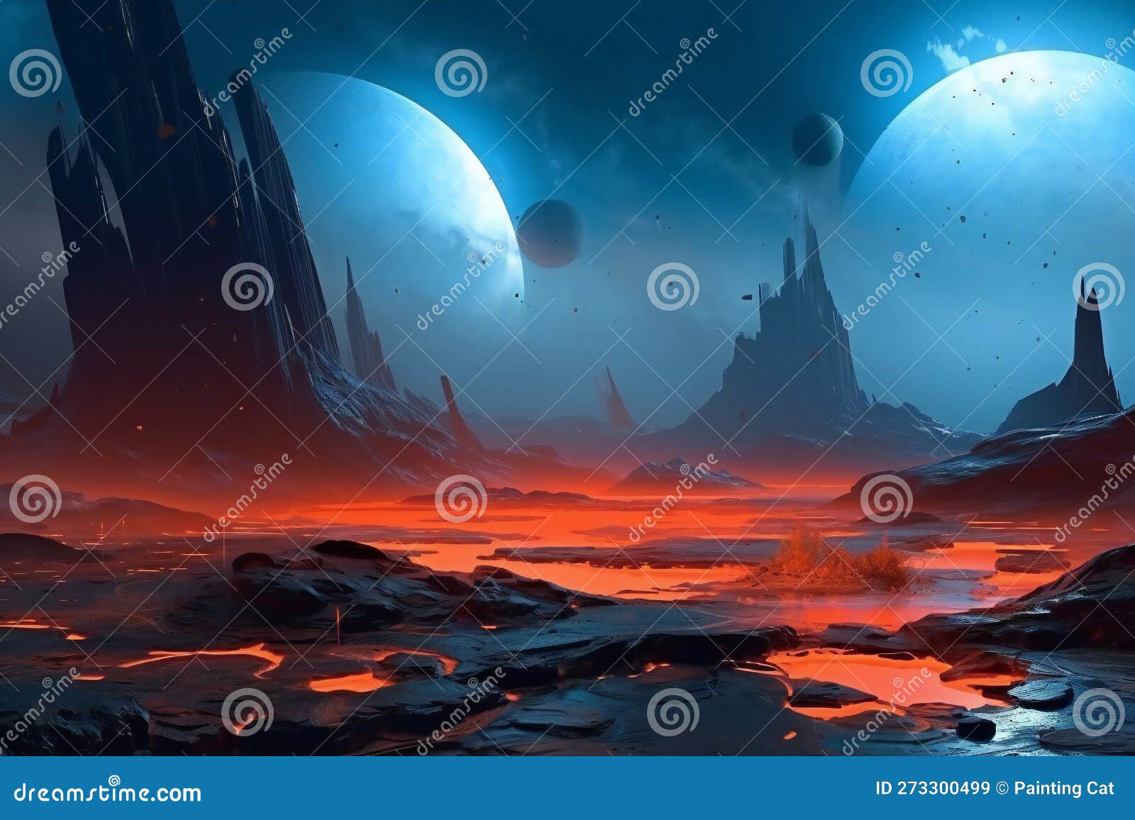 Thunderstorm on Alien Planet in Storm, Abstract, Planetarium Stock ...