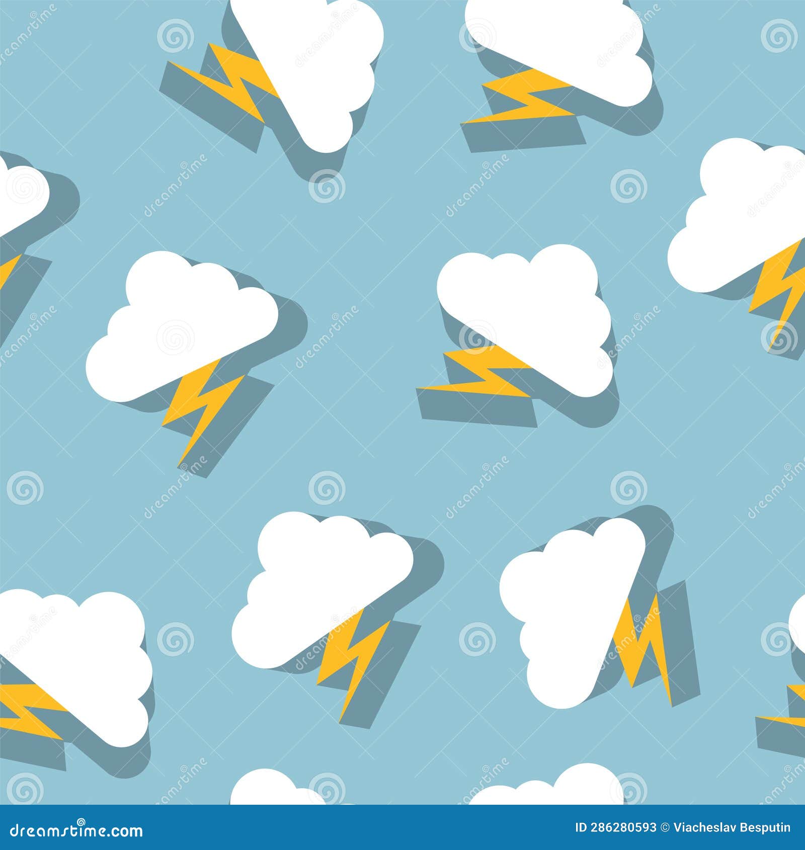 Thunderstorm Pattern. Elegant Three Dimensions Background Cartoon ...