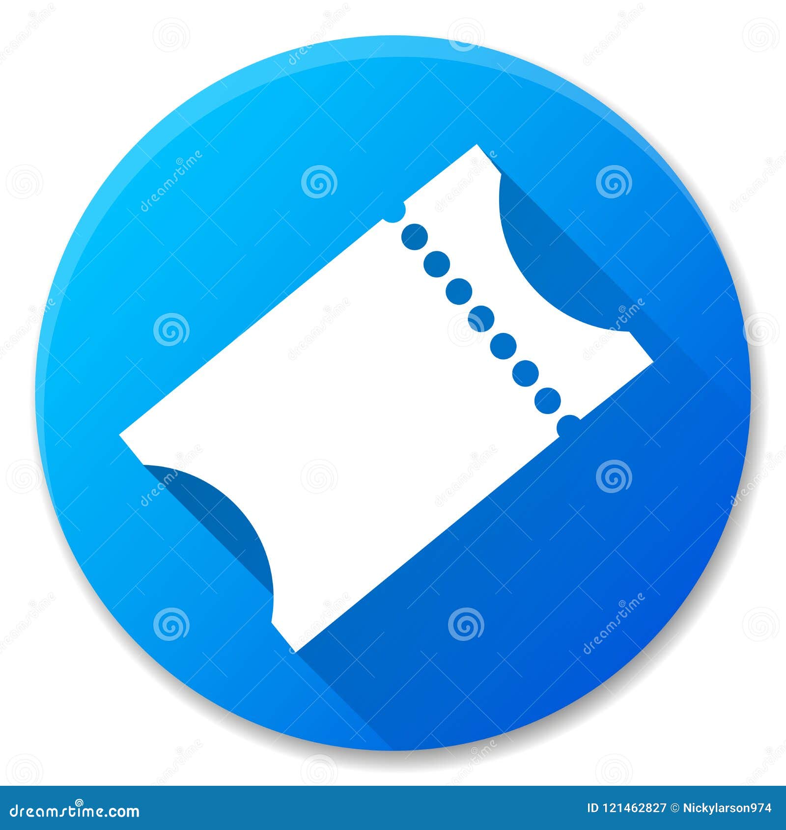 Ticket Blue Circle Icon Design Stock Vector - Illustration of booking ...