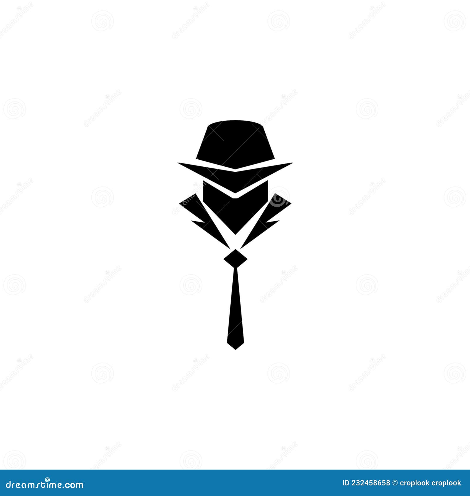 Illustration of a Tie Man Icon Logo Stock Illustration - Illustration ...