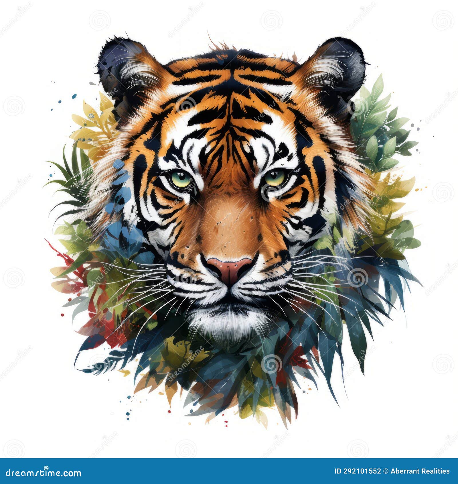 Tigers Face. Vector Illustration Of A Tiger Head. | CartoonDealer.com ...