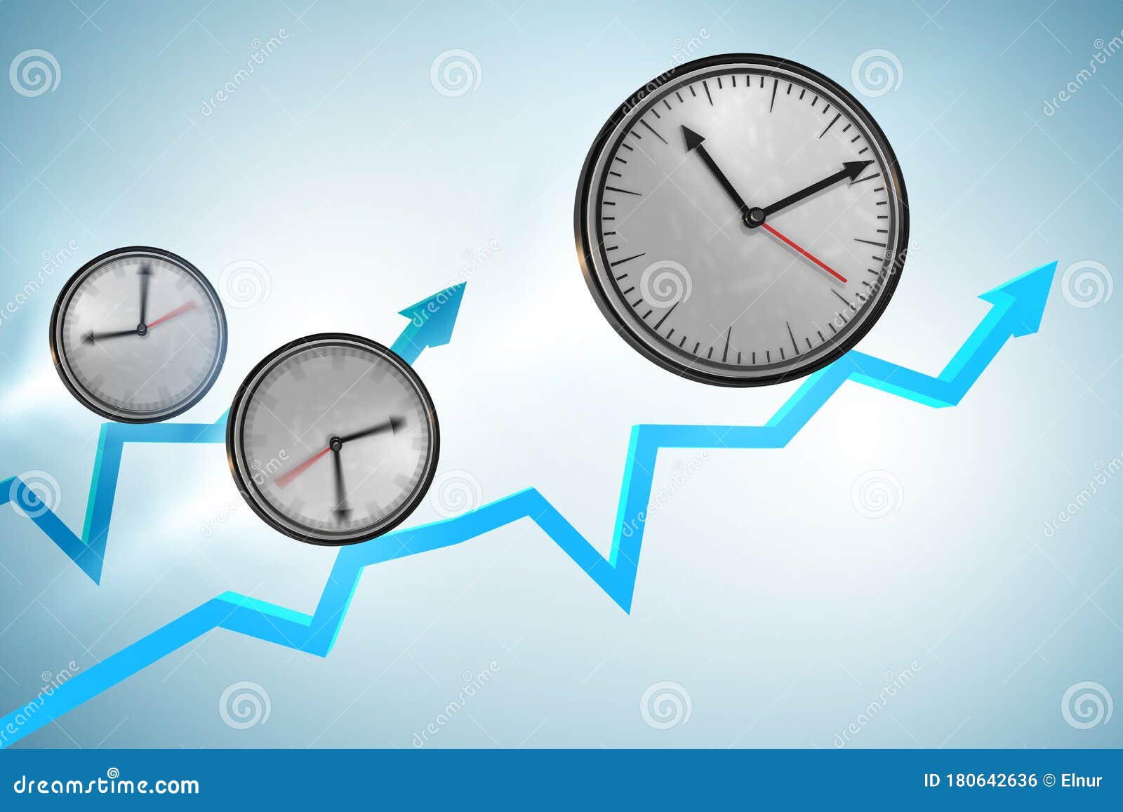 Illustration of Time and Growth - 3d Rendering Stock Illustration ...