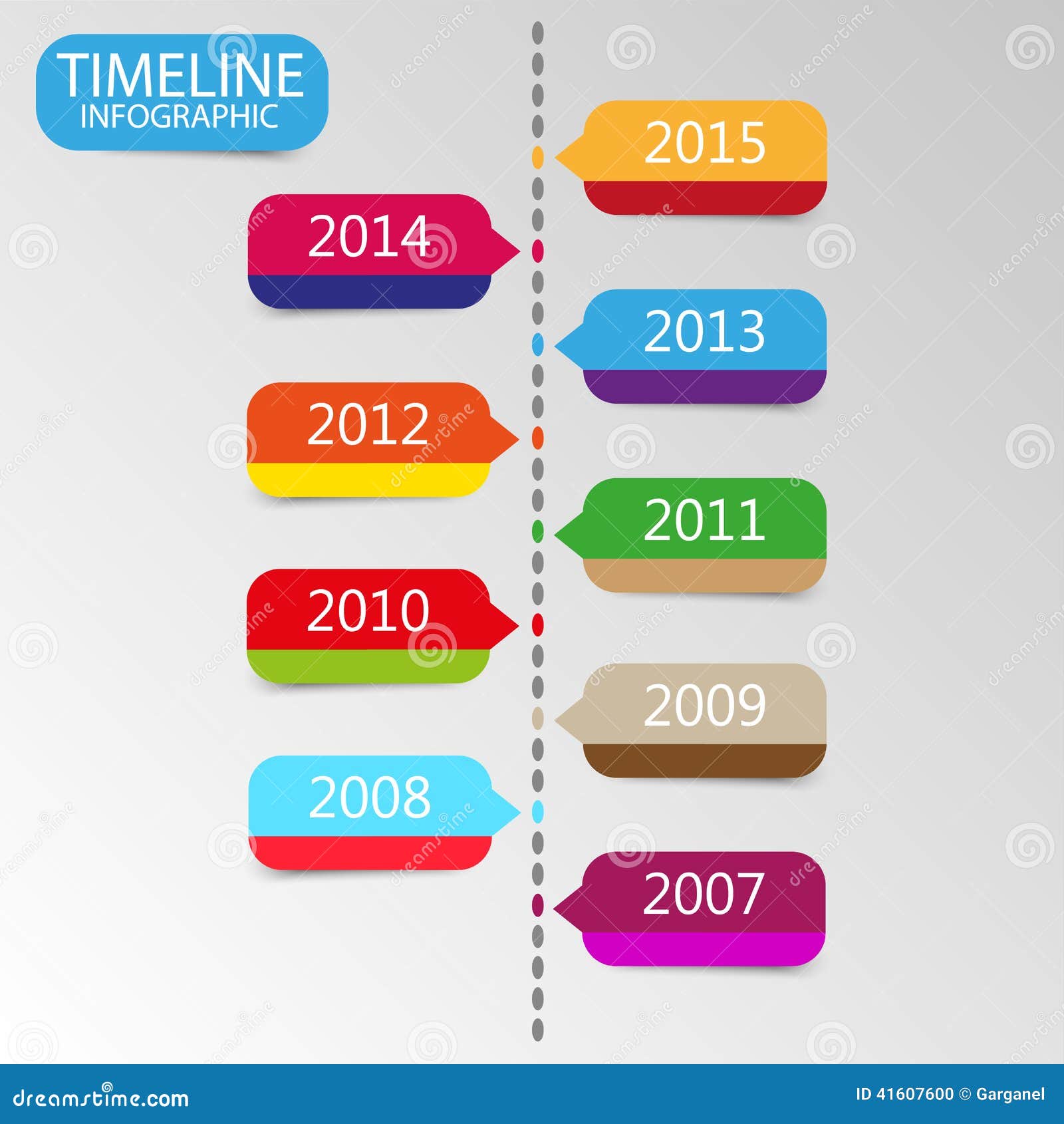 Illustration Time Line Color Template Stock Vector - Illustration of ...