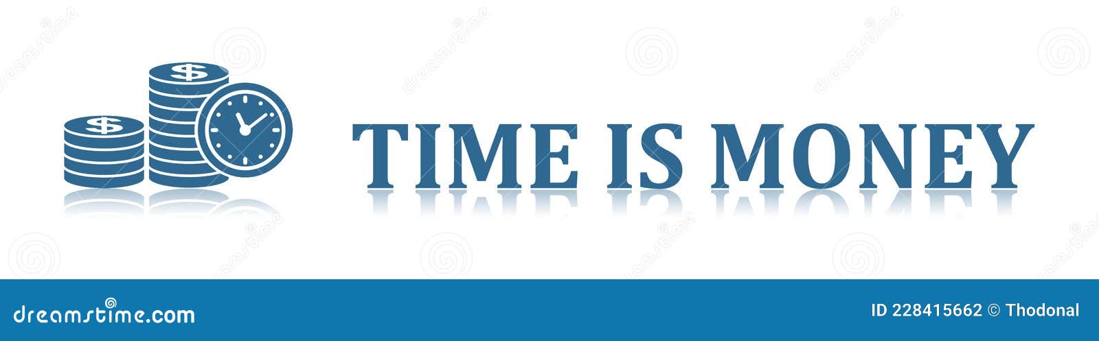 Concept of time is money stock illustration. Illustration of financial - 228415662