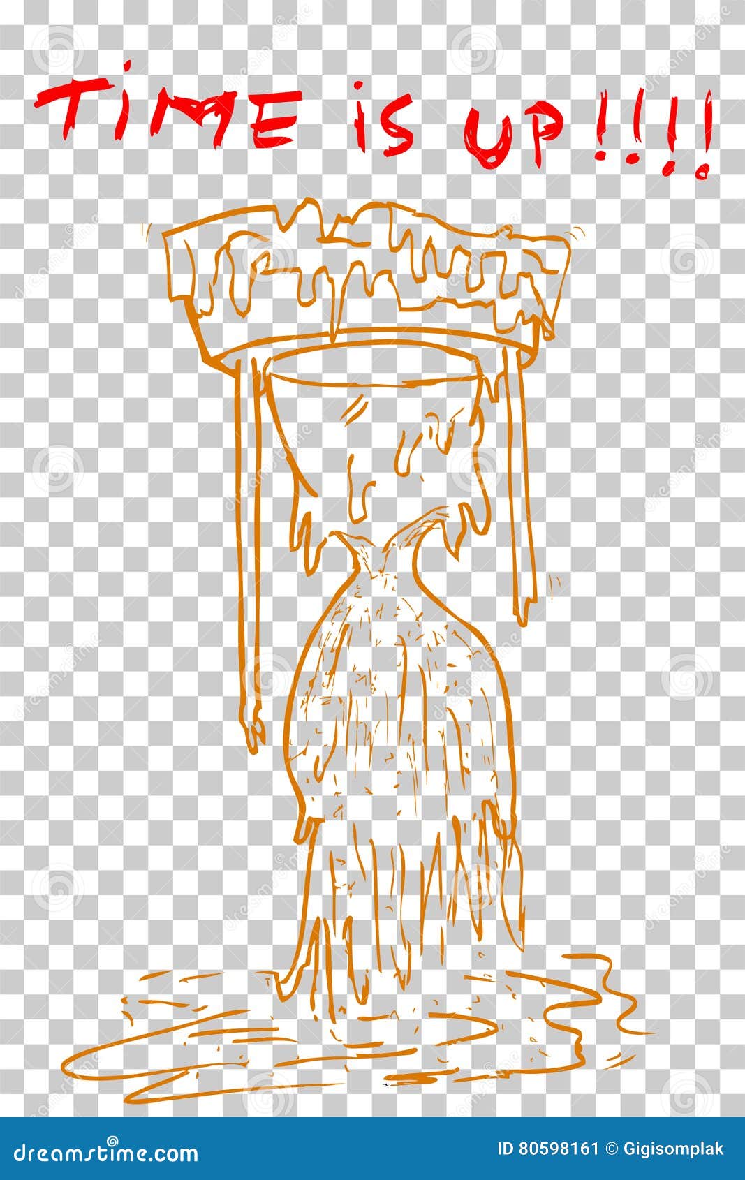 Illustration for Time is Up Stock Vector - Illustration of draw, game ...