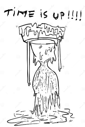 Illustration for Time is Up Stock Vector - Illustration of draw ...
