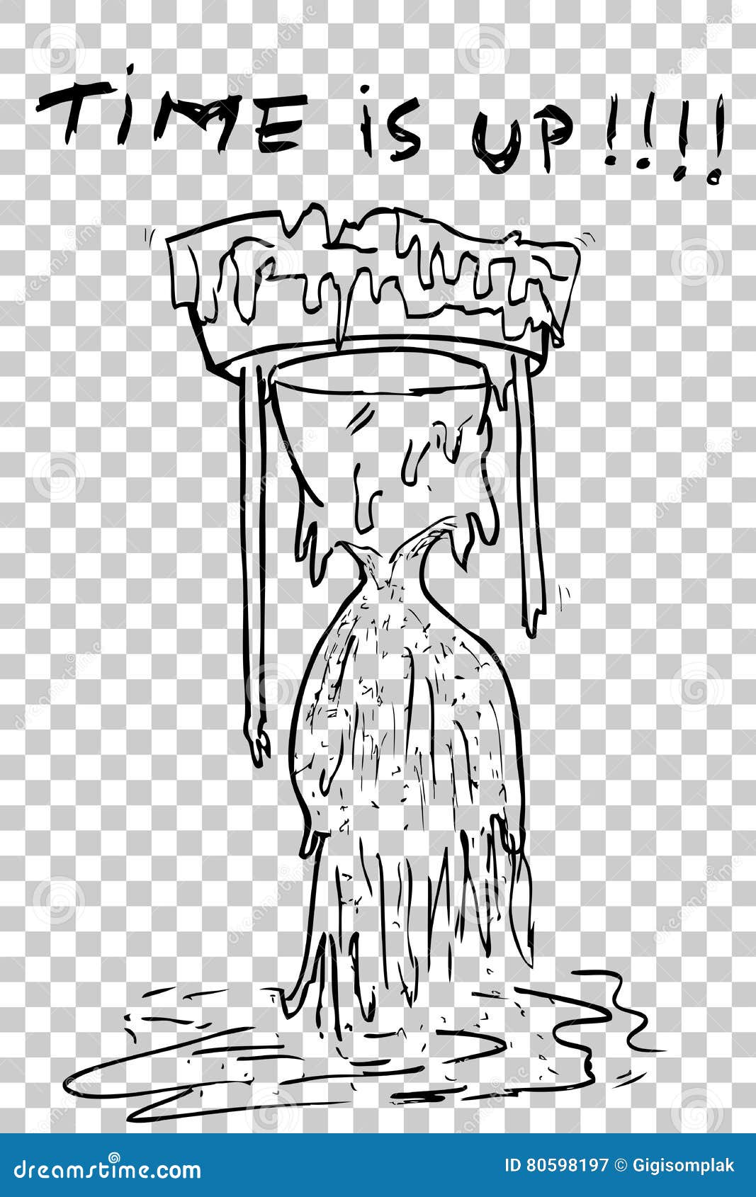 Illustration for Time is Up Stock Vector - Illustration of funny, hurry ...