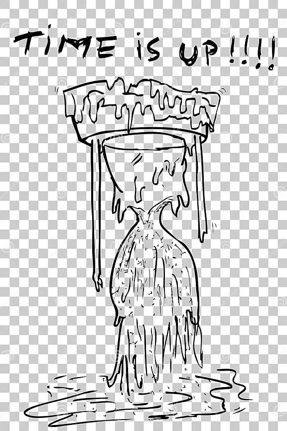 Illustration for Time is Up Stock Vector - Illustration of funny, hurry ...