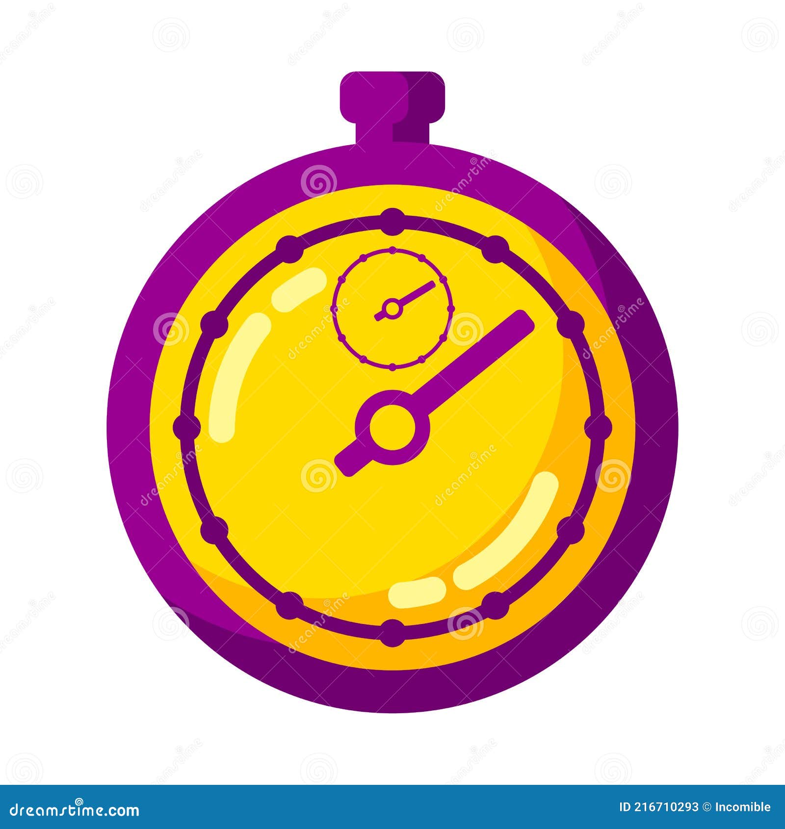 Illustration of Timer Clock. Stylized Icon for Design. Stock Vector ...