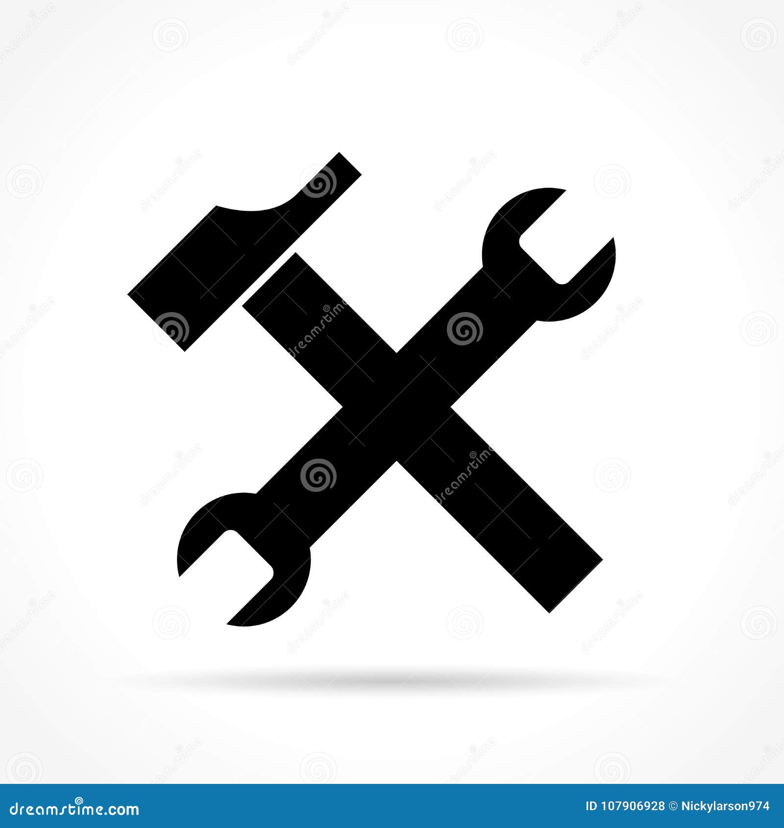 Tools Icon on White Background Stock Vector - Illustration of symbol ...
