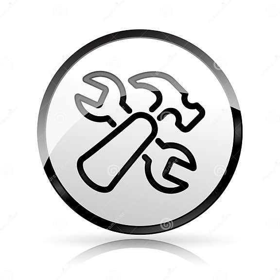 Tools Icon on White Background Stock Vector - Illustration of repair ...