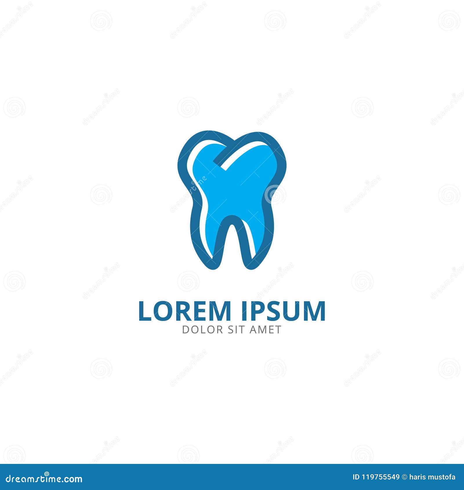 Tooth logo design template stock vector. Illustration of symbol - 119755549