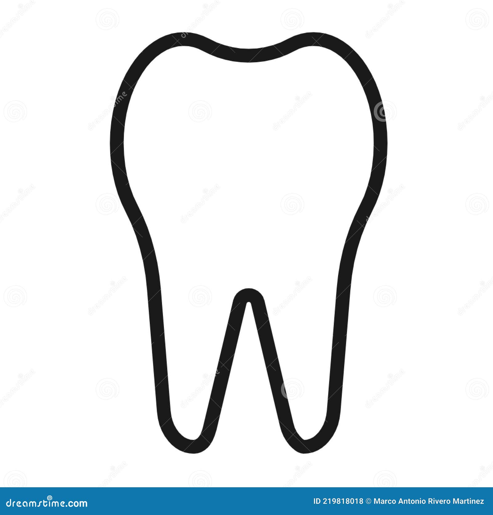 Illustration of a Tooth on White Background Stock Illustration ...