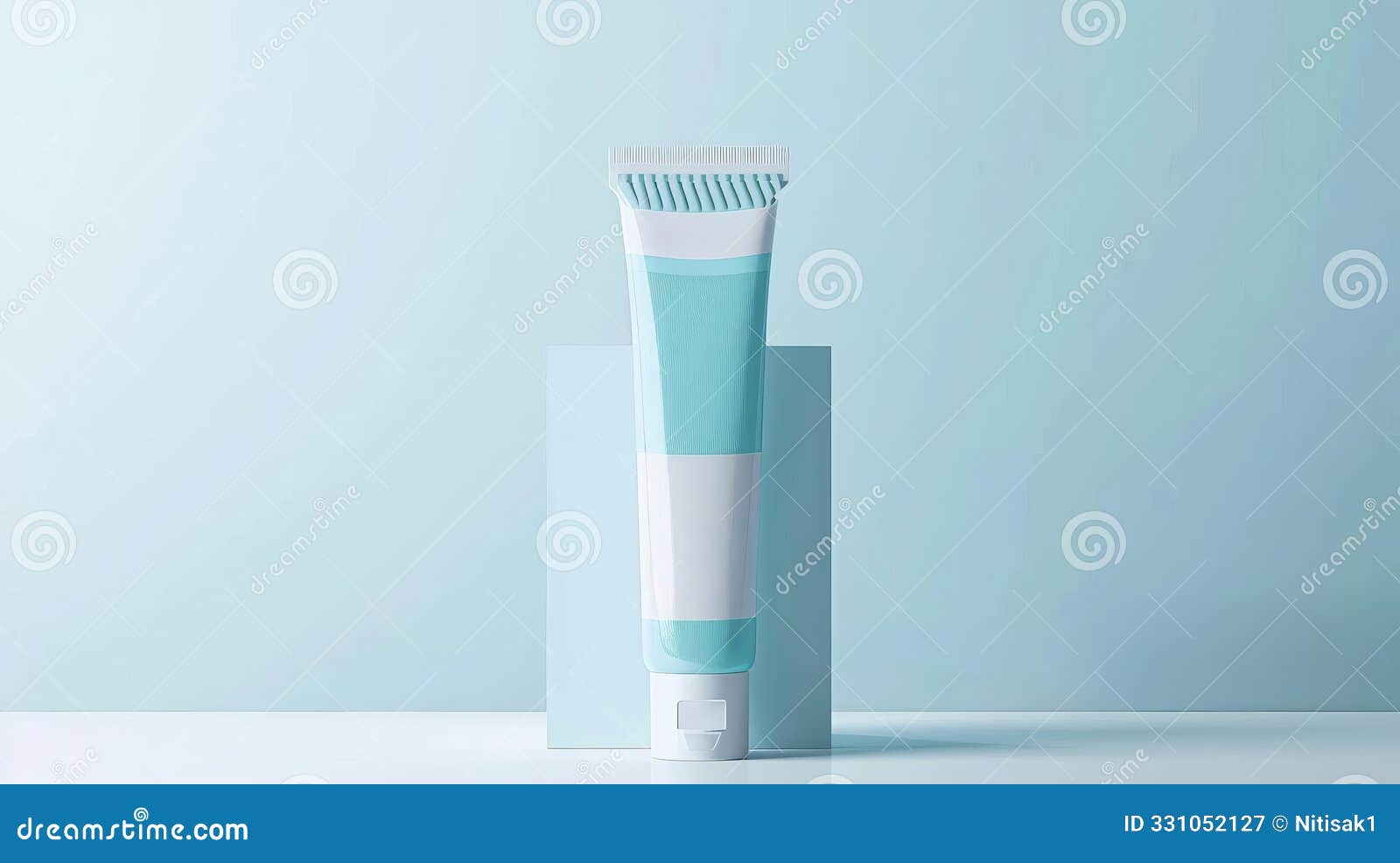 Illustration of a Toothpaste Tube on a White Background with a Simple ...