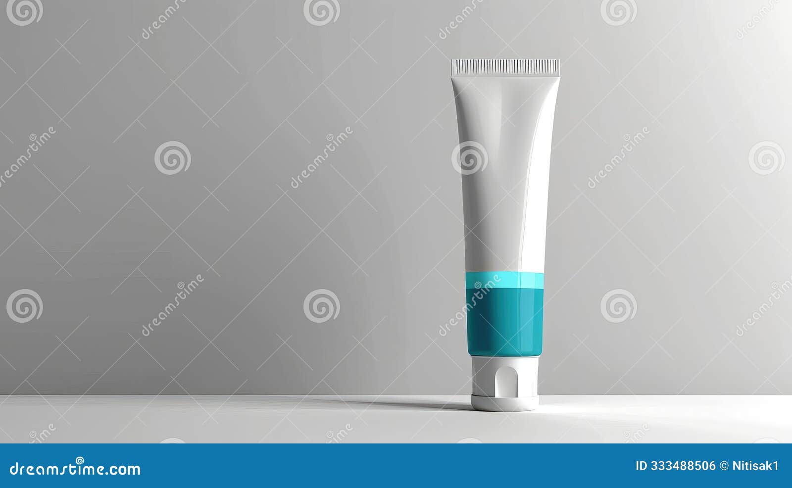 Illustration of a Toothpaste Tube on a White Background with a Simple ...