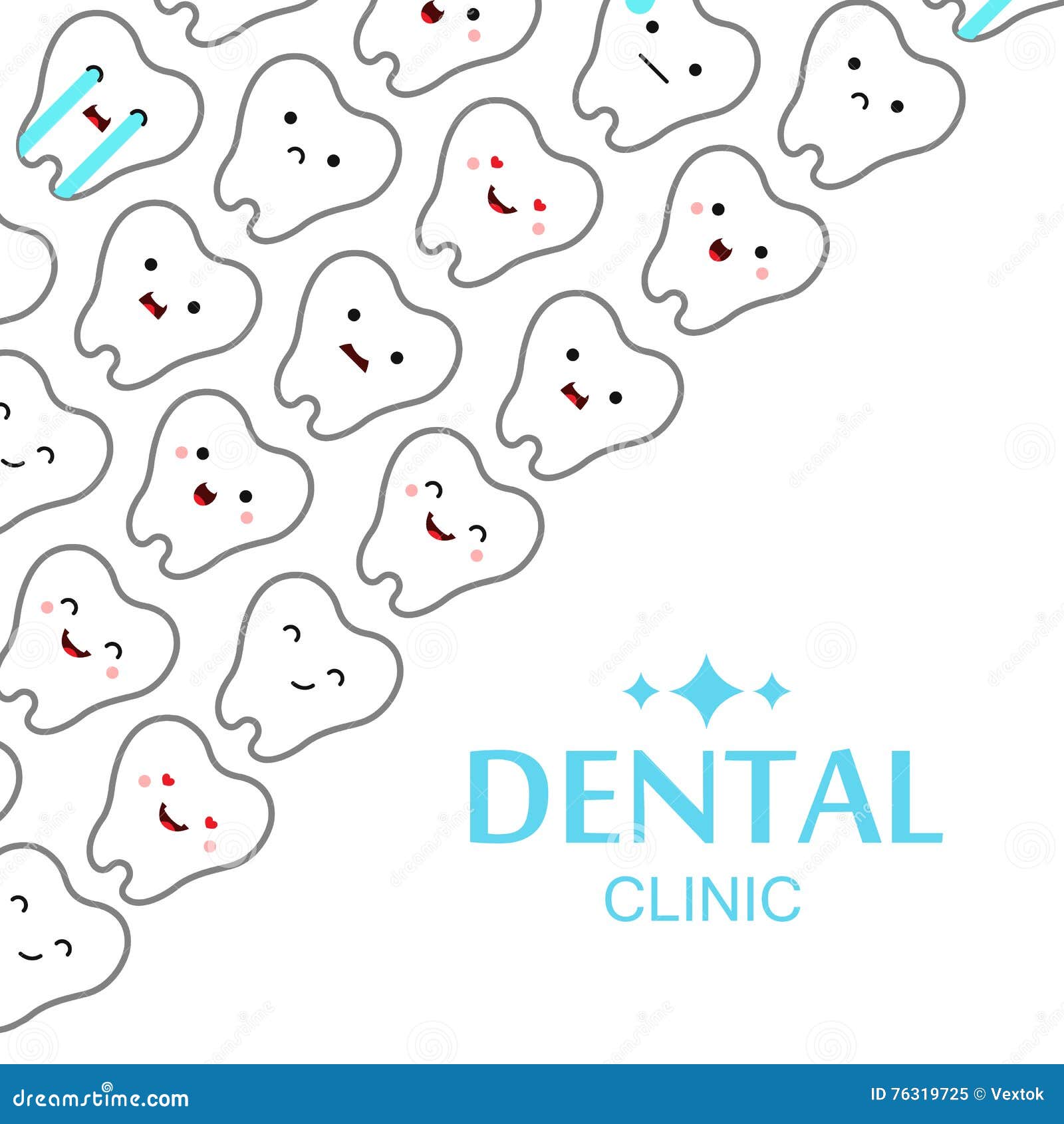 Illustration Of Tooths On A White Background Cartoon Vector ...