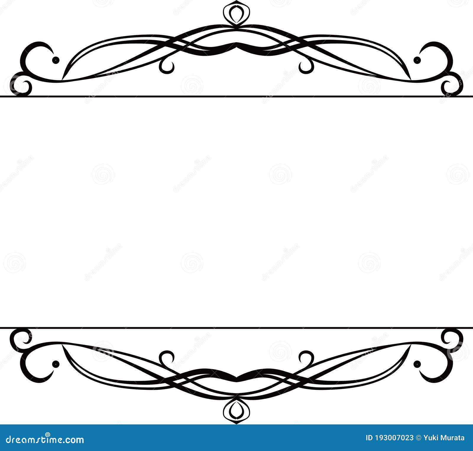 Top and Bottom Antique Pattern Frame Stock Vector - Illustration of ...