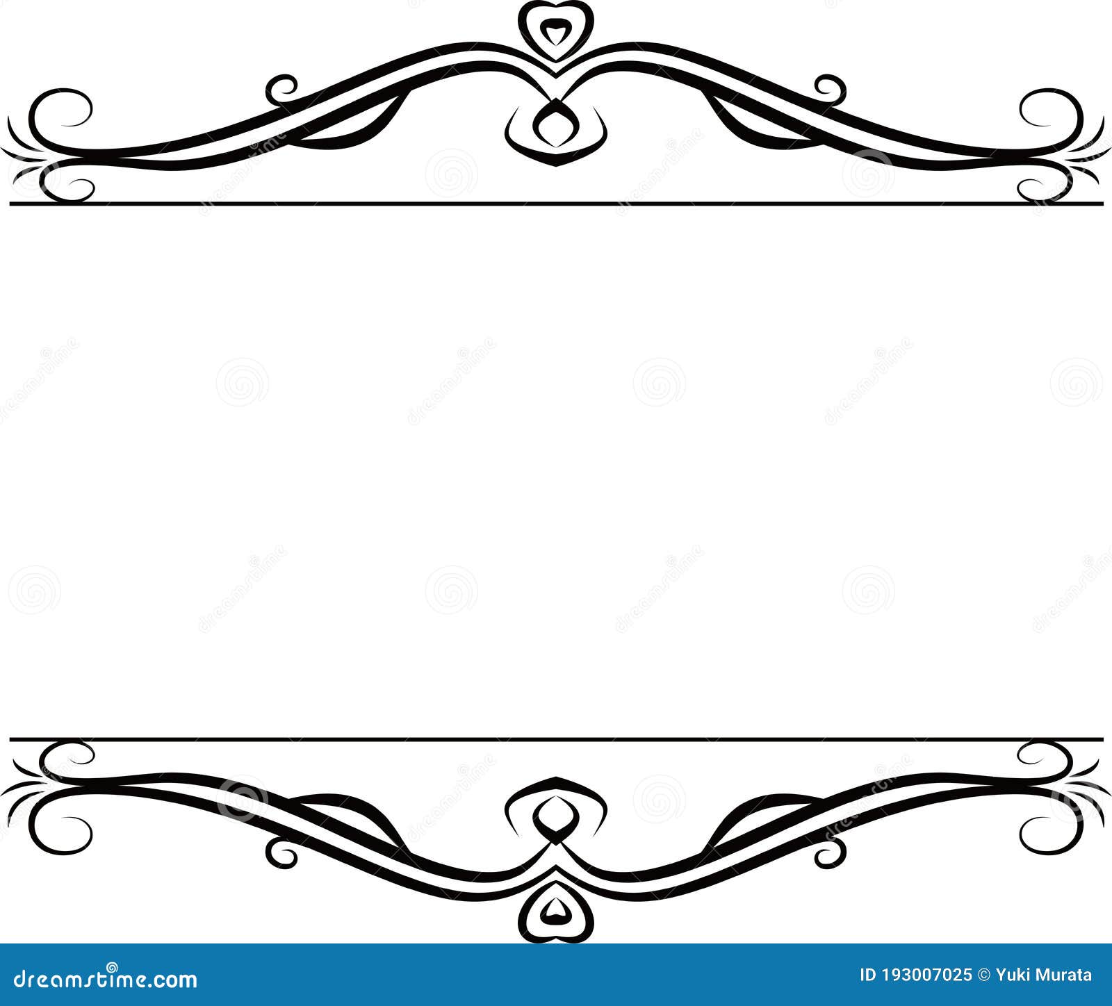 Top and Bottom Antique Pattern Frame Stock Vector - Illustration of ...