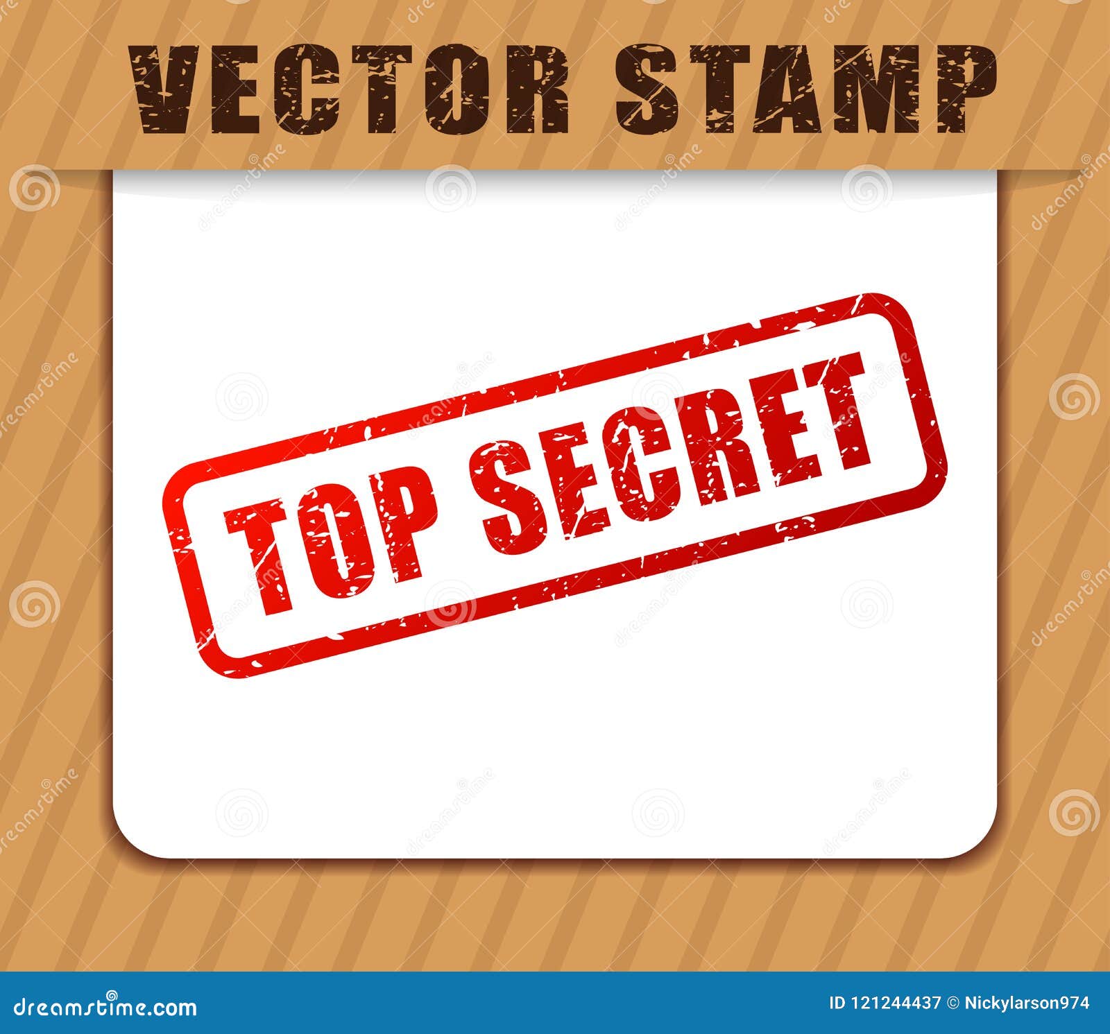 Top Secret Red Words Buffered Cartoon Vector | CartoonDealer.com #121244437