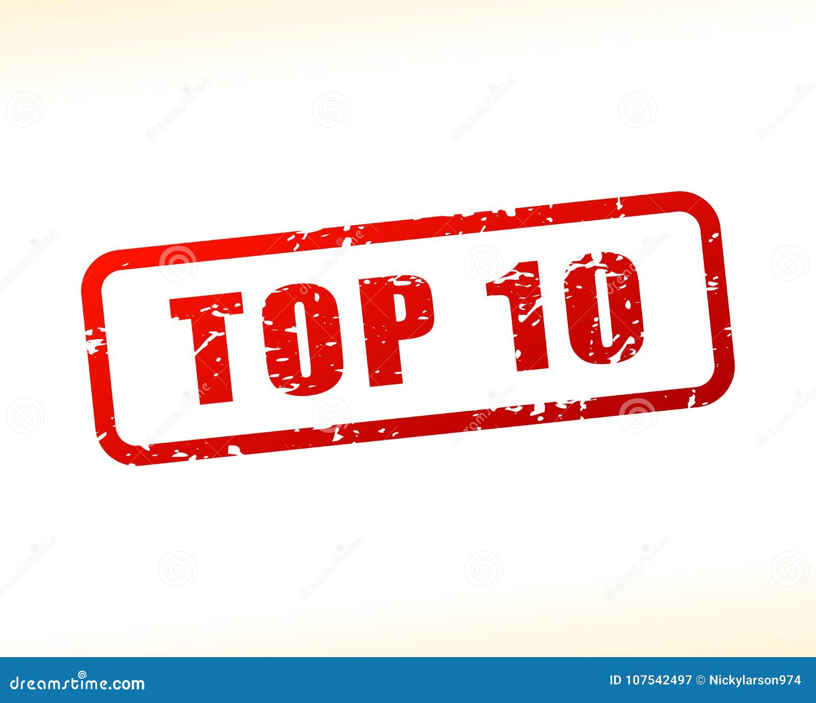 Top ten text buffered stock vector. Illustration of leader - 107542497